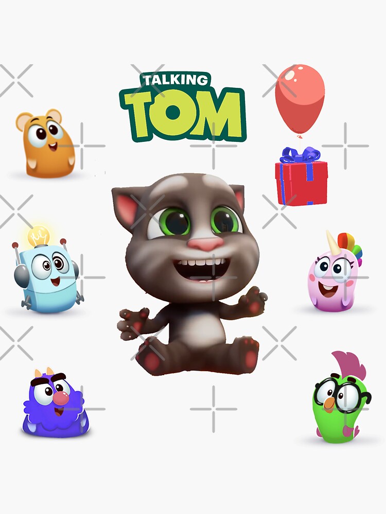 "Cute Talking Tom Baby And Friends " Sticker for Sale by Color-Toonix ...