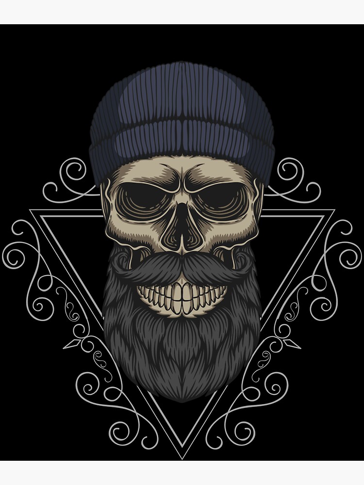 "Bearded skull" Sticker for Sale by Disturbed-Mind | Redbubble