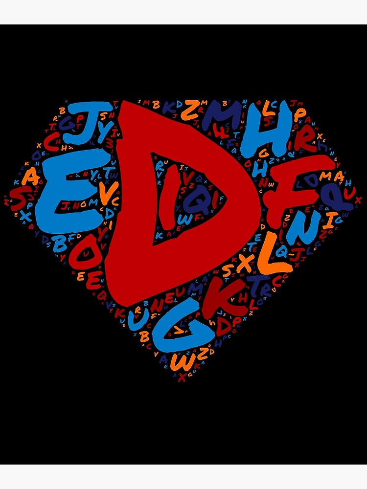 "Super Letters Alphabet Super Kiddo Hero Shield Letter D" Poster for ...