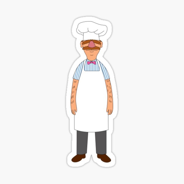 "The Swedish Chef's Burgers " Sticker for Sale by MarkMcduffy | Redbubble