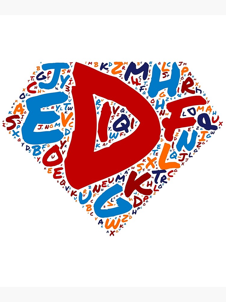 "Super Letters Alphabet Super Kiddo Hero Shield Letter D" Art Print for ...