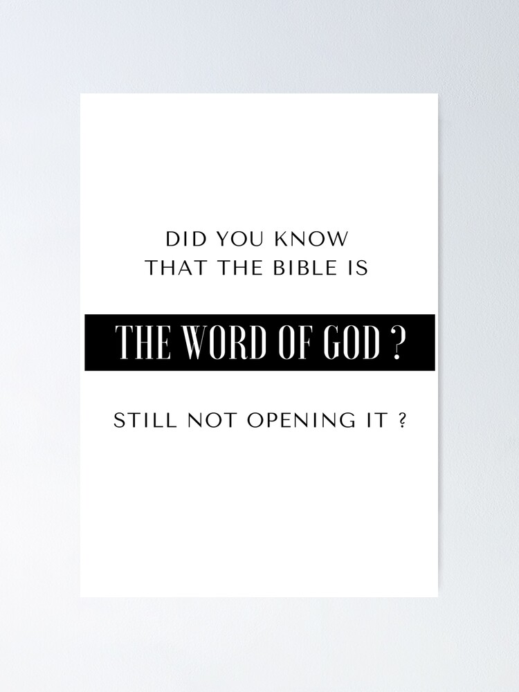 "The word of God" Poster for Sale by Lyly-Woodz | Redbubble