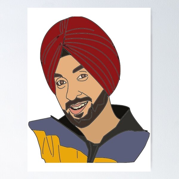 "diljit dosanjh smile" Poster for Sale by ClothingMI | Redbubble