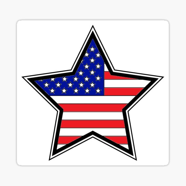 "Patriotic Star & flag" Sticker for Sale by Rebashd04 | Redbubble