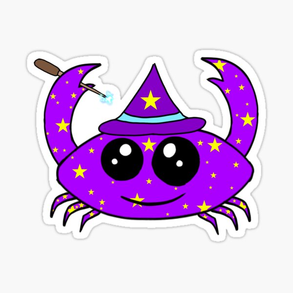 "Wizard Crab" Sticker for Sale by AquadaxDragon | Redbubble