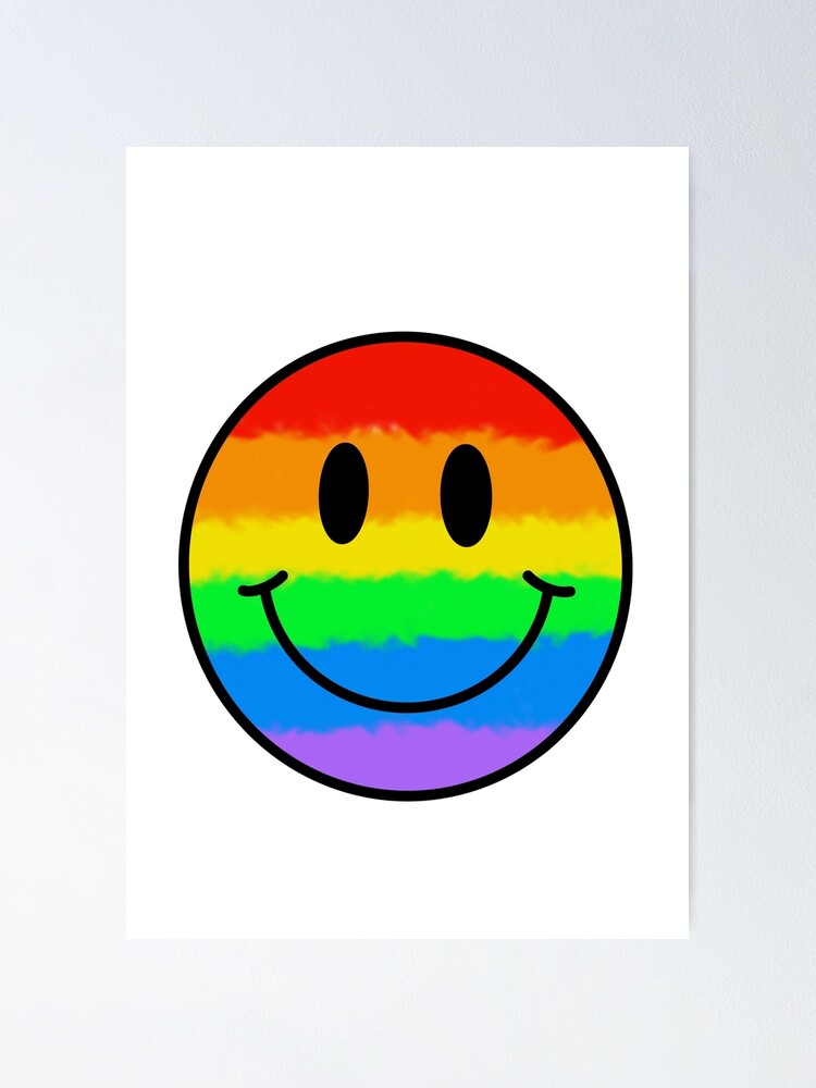 "pride smiley face" Poster for Sale by Emalee6302 | Redbubble