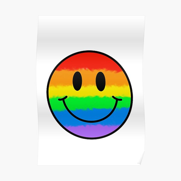 "pride smiley face" Poster for Sale by Emalee6302 | Redbubble