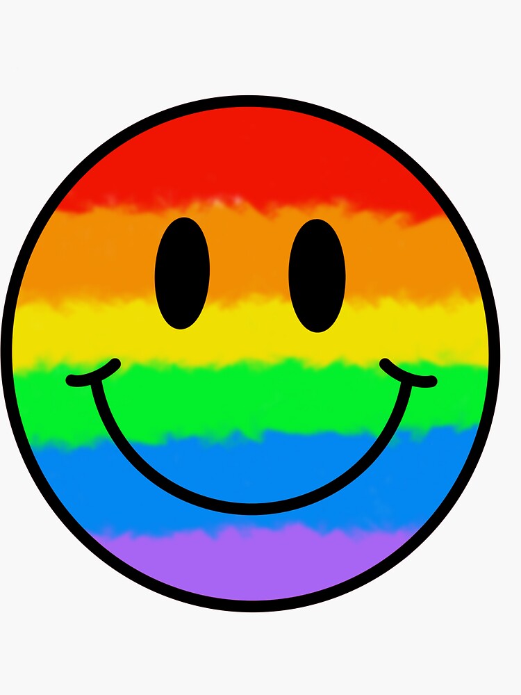 "pride smiley face" Sticker for Sale by Emalee6302 | Redbubble