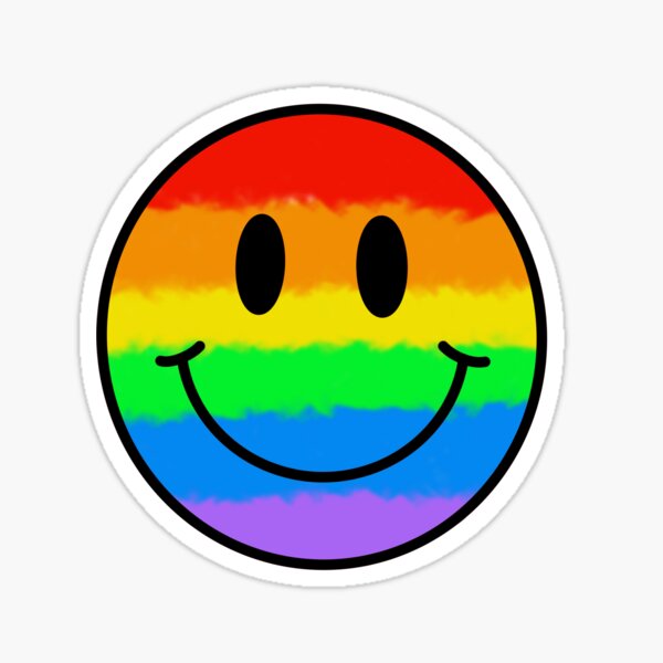 "pride smiley face" Sticker for Sale by Emalee6302 | Redbubble