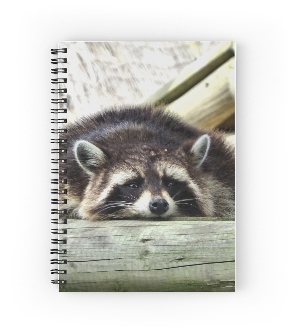 "Tired Raccoon" Spiral Notebooks by chihuahuashower | Redbubble