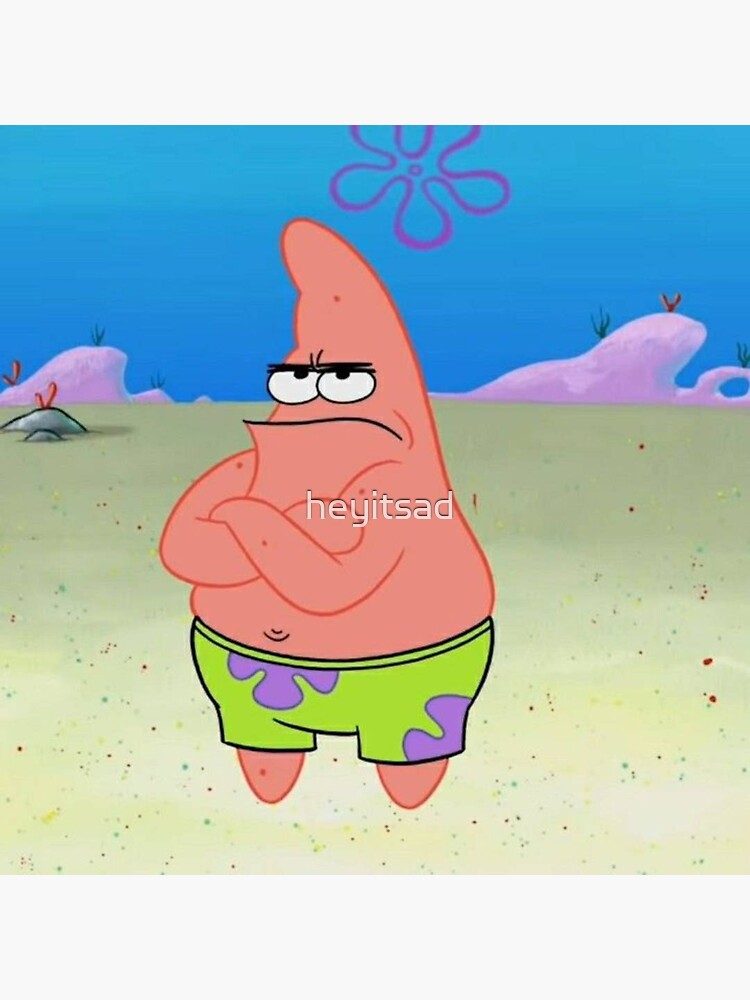 "sponge bob patrick meme" Sticker for Sale by heyitsad | Redbubble
