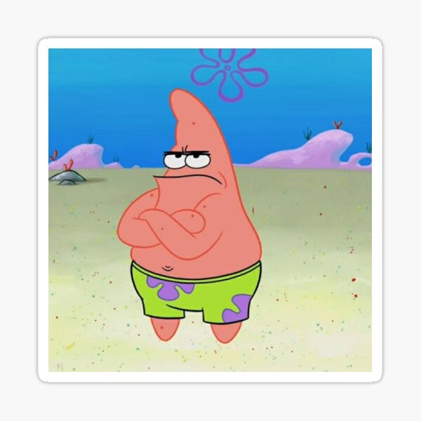 "sponge bob patrick meme" Sticker for Sale by heyitsad | Redbubble