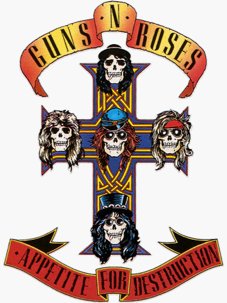 "The Guns Band Rock" Sticker for Sale by PeterHogers | Redbubble