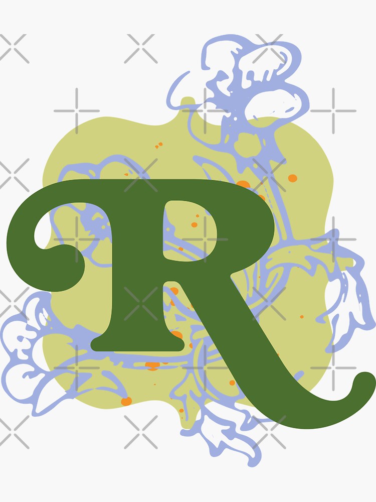 "Monogram Letter R" Sticker for Sale by Trish Dish | Redbubble