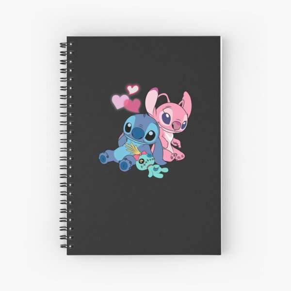 "Stitch And Lilo Stitch Angel Love C" Spiral Notebook for Sale by ...
