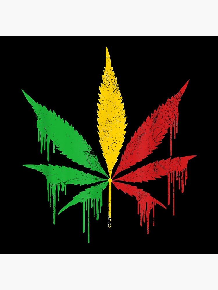 "Weed Leaf Rastafari Reggae Music Rasta Ganja Pot Stoner Gift" Poster for Sale by blillionnak ...