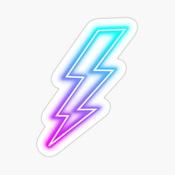 "Teal Purple Pink Lightning Bolt Neon Sign, Vaporwave , Synthwave ...