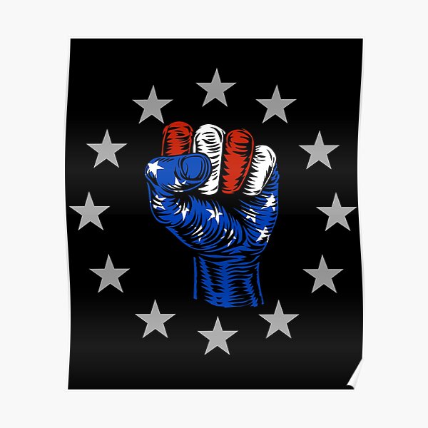 "American flag fist" Poster for Sale by Disturbed-Mind | Redbubble