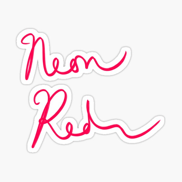 "Neon Red" Sticker for Sale by abeink | Redbubble