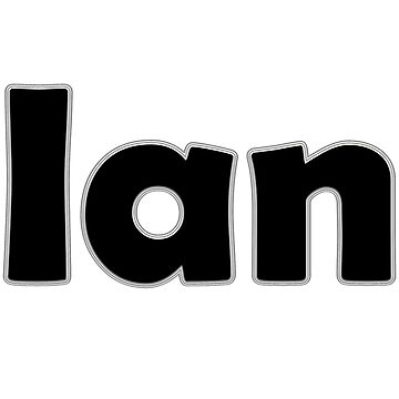 Pegatina for Sale con la obra «Ian nombre personalizado Pegatina» de ...