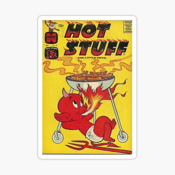 "HOT STUFF THE LITTLE DEVIL" Sticker for Sale by stevedawn | Redbubble