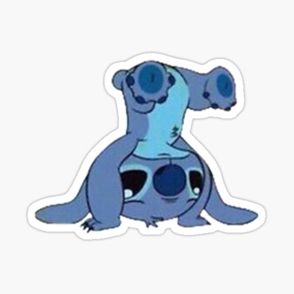 "Stitch doing a handstand C" Sticker for Sale by hogonmdgraben | Redbubble