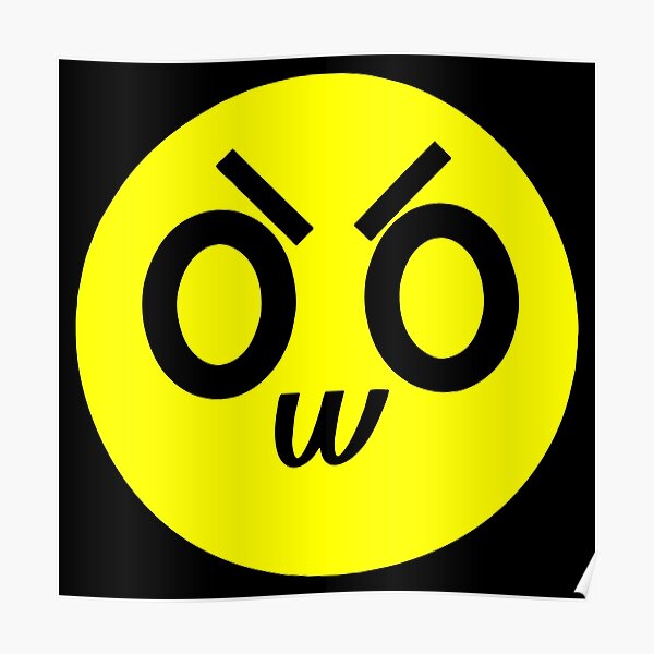 "Angry Yellow Owo" Poster for Sale by ModiBohnam | Redbubble