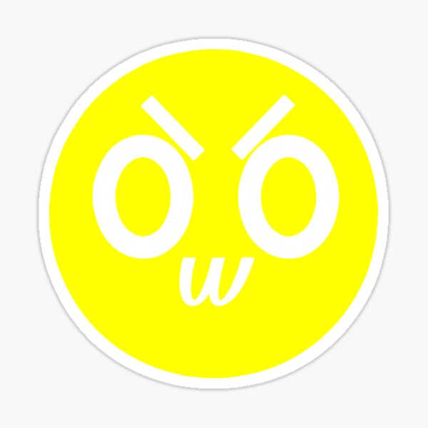 "Angry Yellow Owo" Sticker for Sale by ModiBohnam | Redbubble