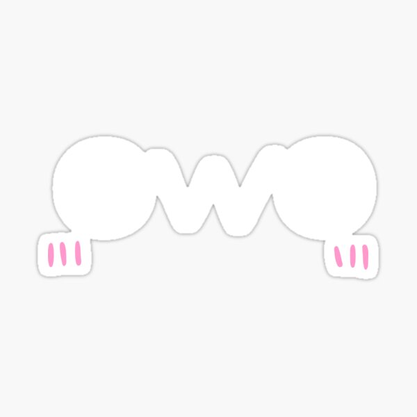 "Kawaii Owo Face" Sticker for Sale by ModiBohnam | Redbubble
