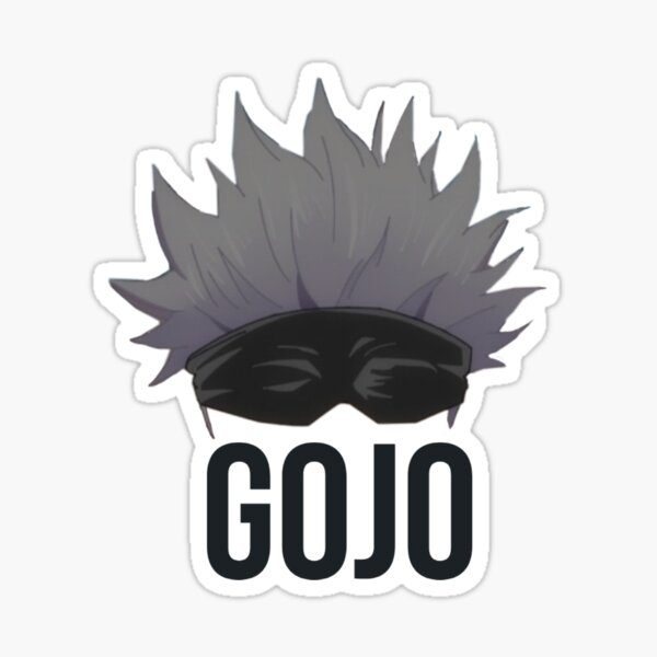 "Gojo logo printed anime merchs." Sticker for Sale by Valhallafashion ...