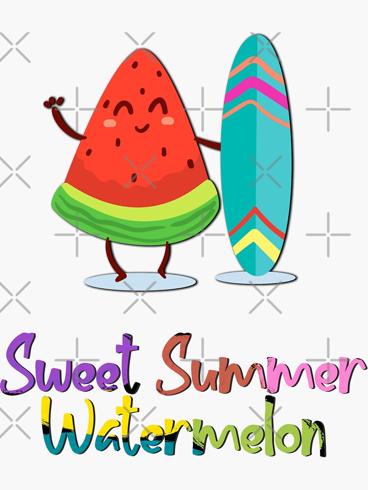 "Sweet Summer Watermelon Theme Design." Sticker for Sale by Hrd-design ...