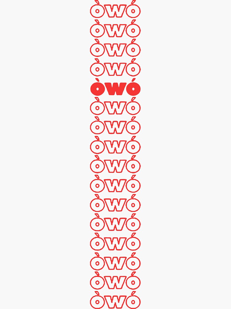 "Angry Red OwO" Sticker for Sale by ModiBohnam | Redbubble