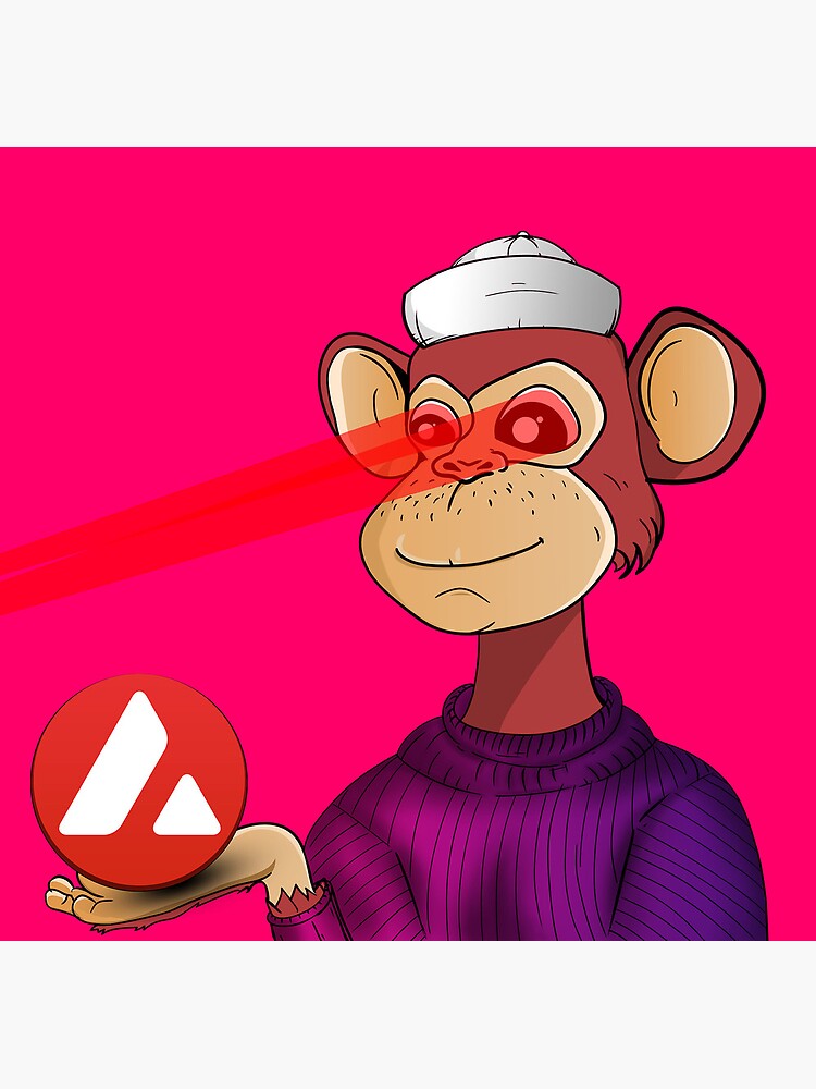 "Dawn Ape Avalanche AVAX Laser NFT" Photographic Print for Sale by ...