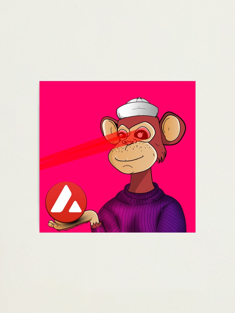 "Dawn Ape Avalanche AVAX Laser NFT" Photographic Print for Sale by ...
