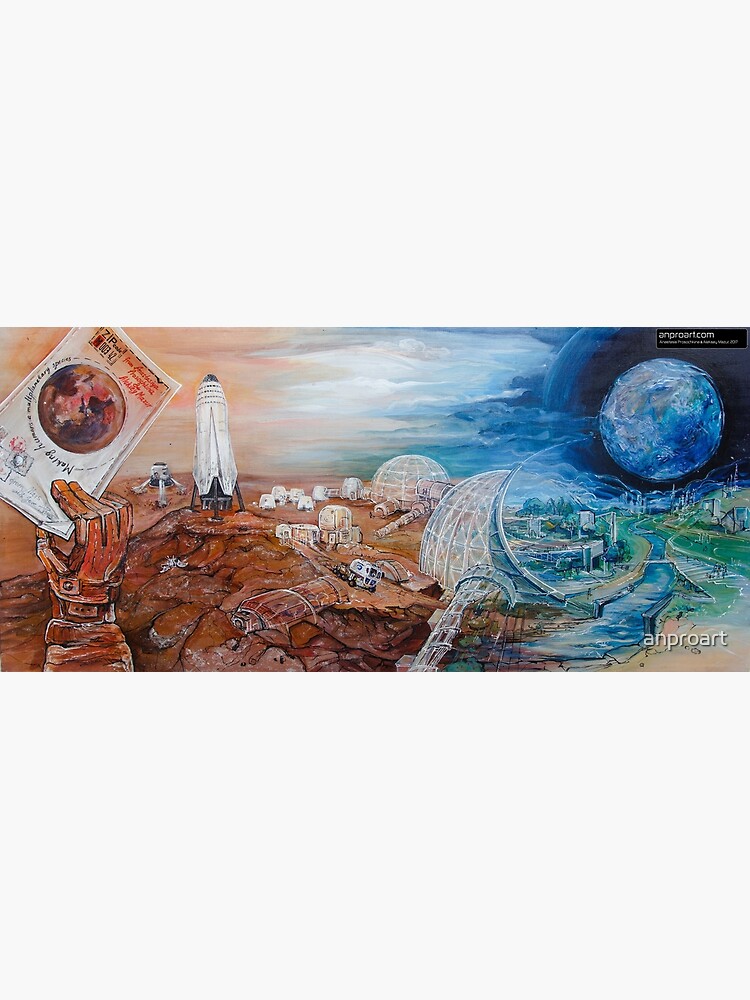 "Making Humans a Multiplanetary Species" Poster for Sale by anproart ...