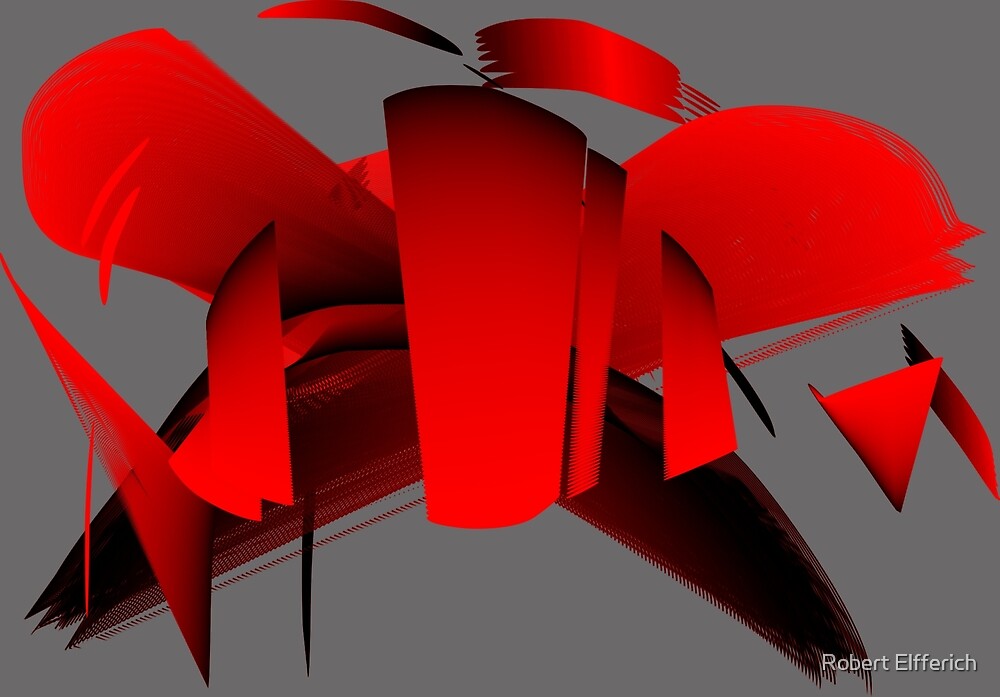 "Graphic in Red and Black, flying thing." by Robert Elfferich | Redbubble