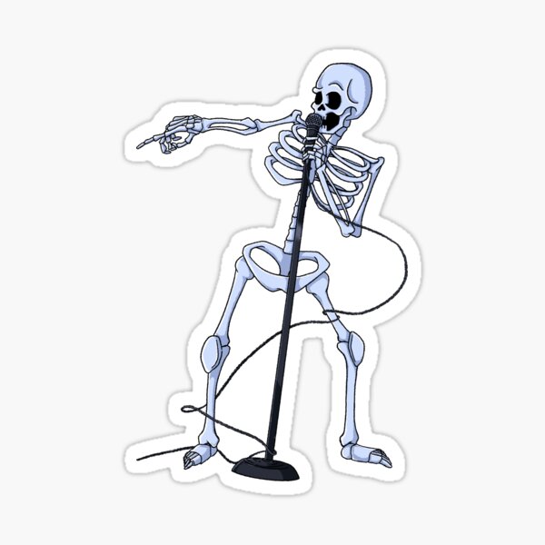 "stand-up skeleton" Sticker for Sale by heyannite | Redbubble