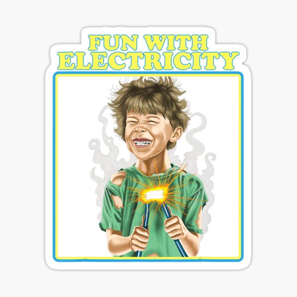 "Fun With Electricity Vintage Aesthetic - Aesthetic " Sticker for Sale ...