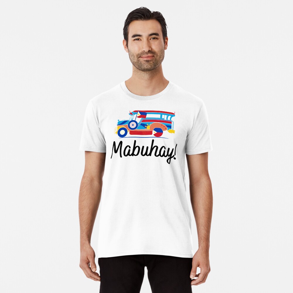 "Jeepney Mabuhay - black text" Sticker for Sale by razaldo | Redbubble