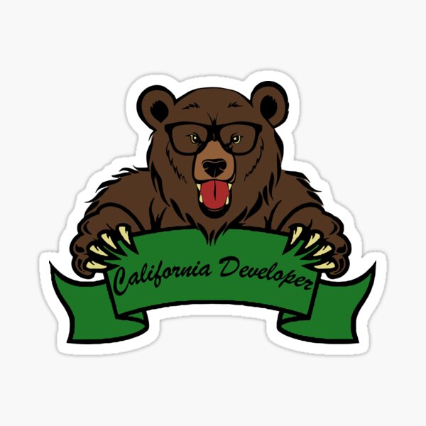 "California Developer in color" Sticker for Sale by yourgeekside ...