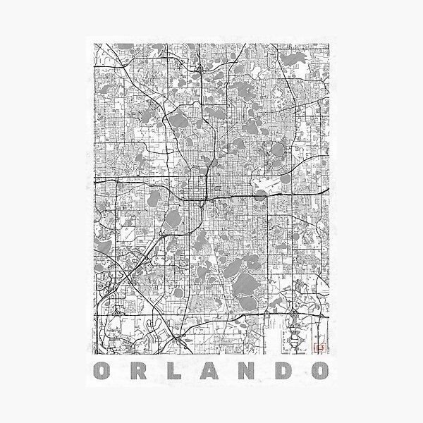 Lámina fotográfica «Línea de mapas de Orlando» de HubertRoguski | Redbubble