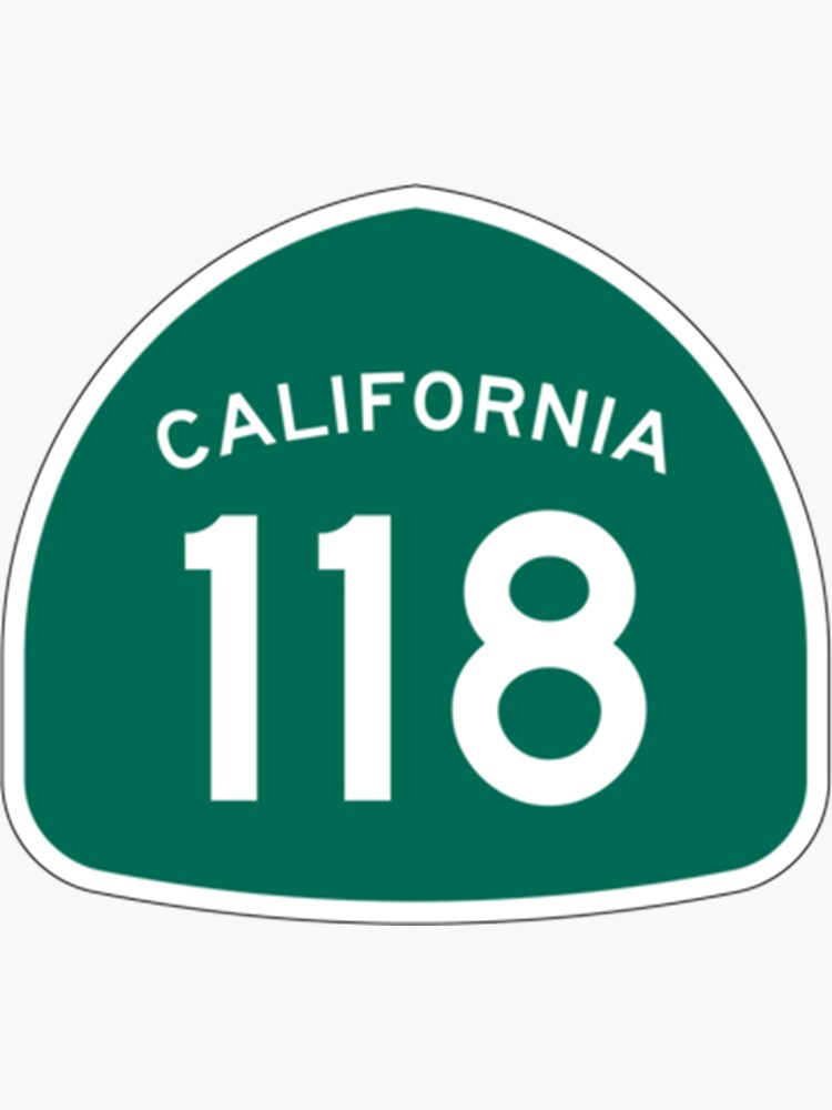 "California 118 freeway sign Classi" Sticker for Sale by drexelalb ...