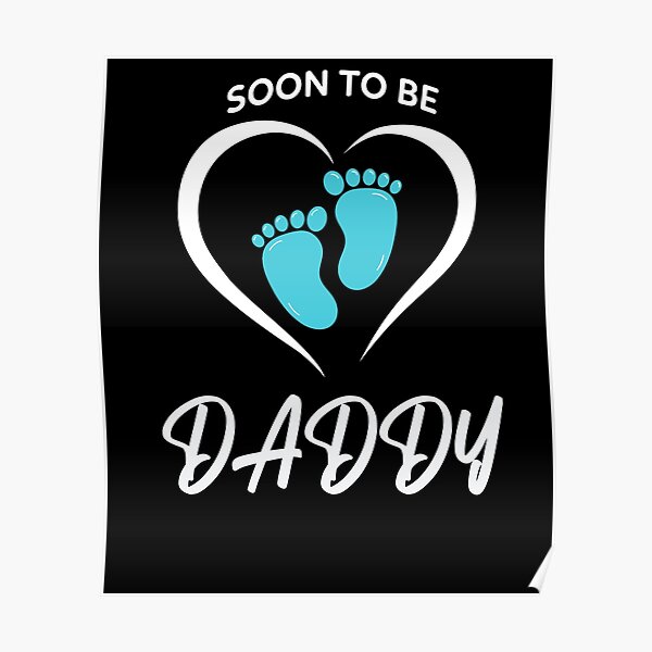 Póster «Anuncio de embarazo pronto para ser papá por primera vez papá ...