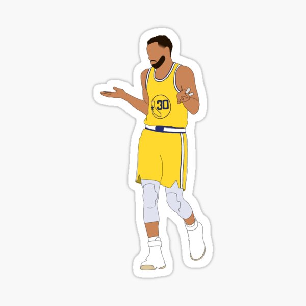 "Steph Curry Shrug " Sticker for Sale by AlexMcleos | Redbubble