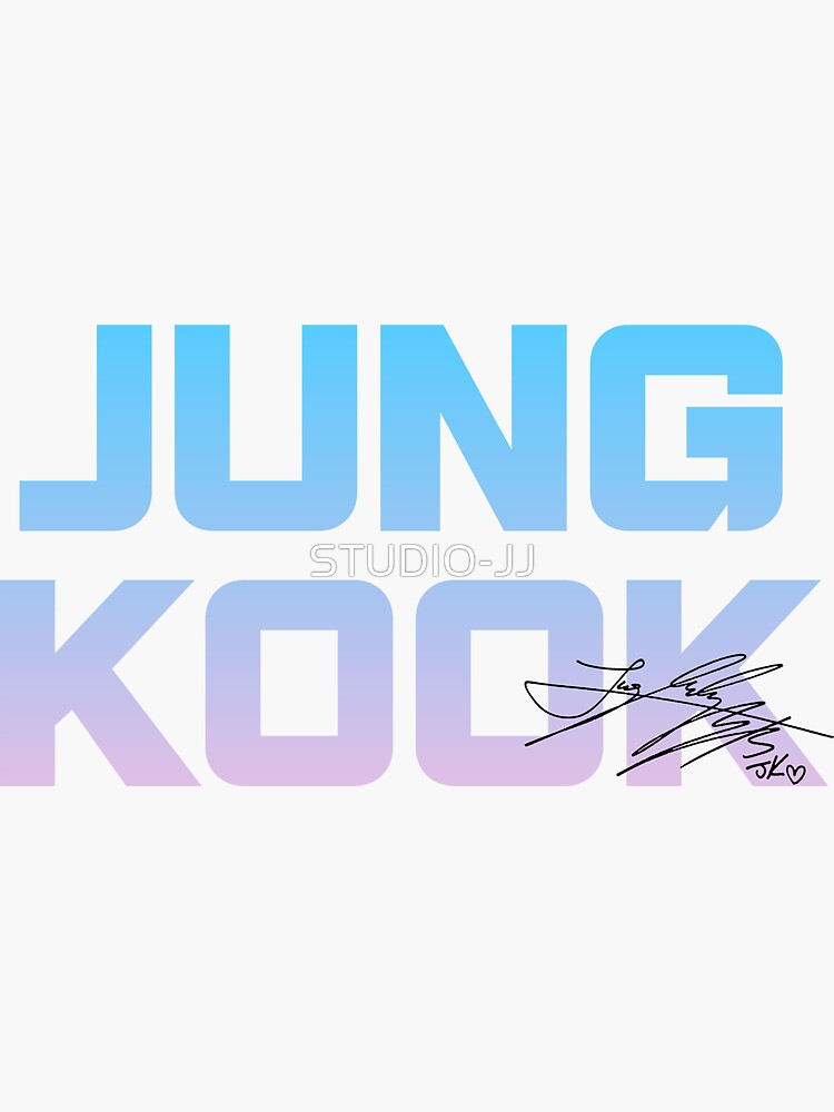 "BTS JUNGKOOK SIGNATURE" Sticker for Sale by STUDIO-JJ | Redbubble