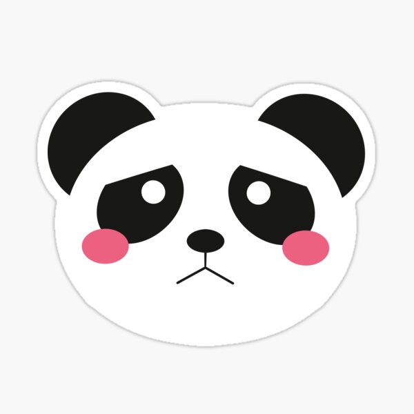 "Sad panda" Sticker for Sale by ItsJeyonce | Redbubble