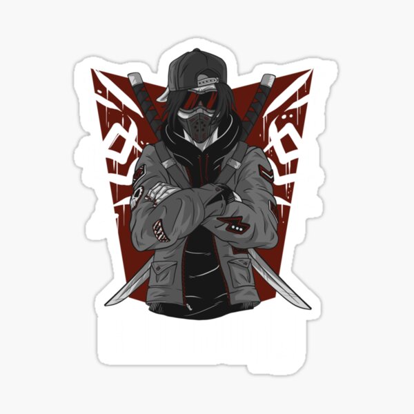 "Anarchy Ninja Warrior 02 C" Sticker for Sale by kazeckmynea | Redbubble