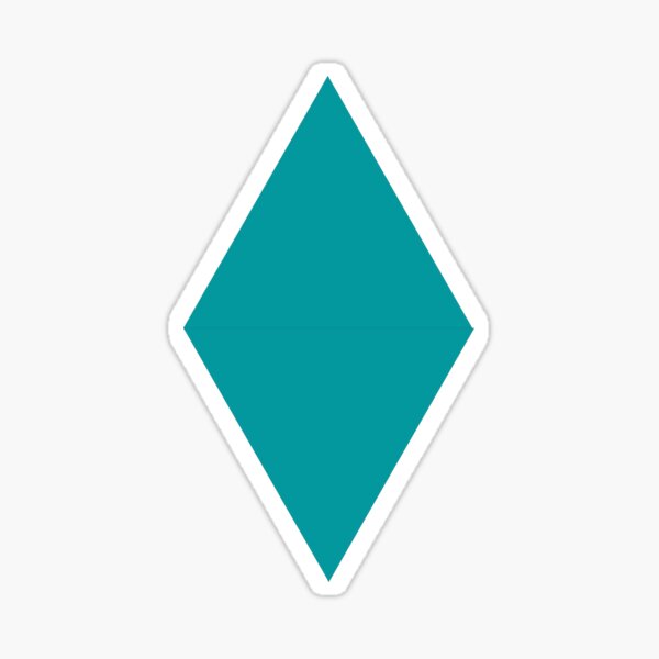 "Dark Cyan Rhombus" Sticker for Sale by ashramfashions | Redbubble