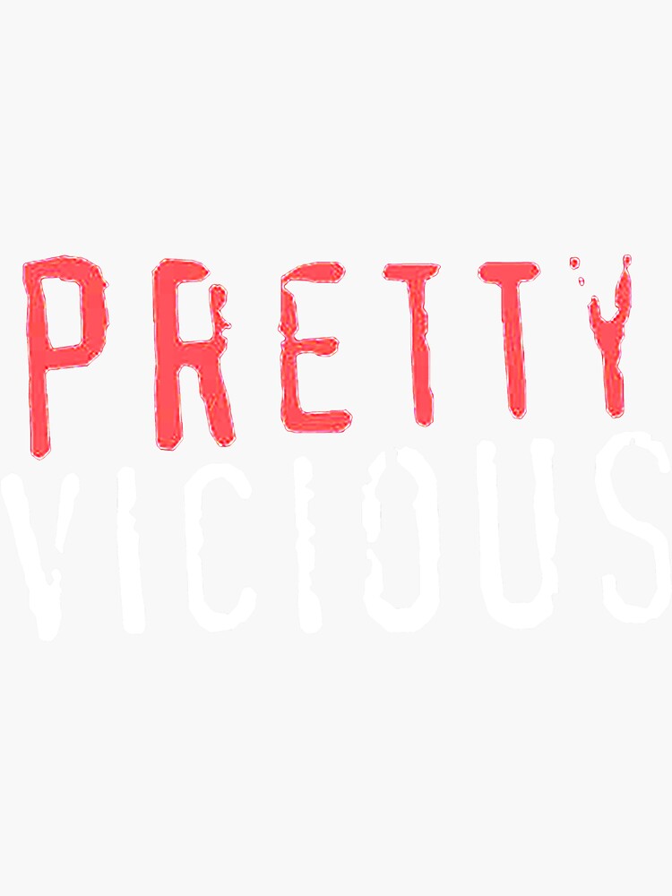 "Pretty Vicious Red White" Sticker for Sale by Beualahon | Redbubble