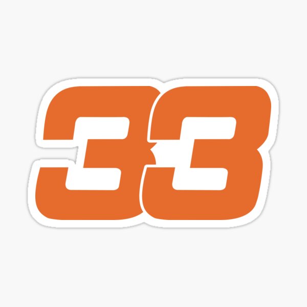 "World Champion #33" Sticker for Sale by demhan | Redbubble